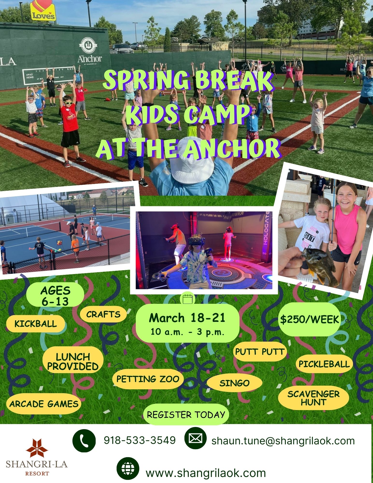 Spring break daily schedule for kids - westlet